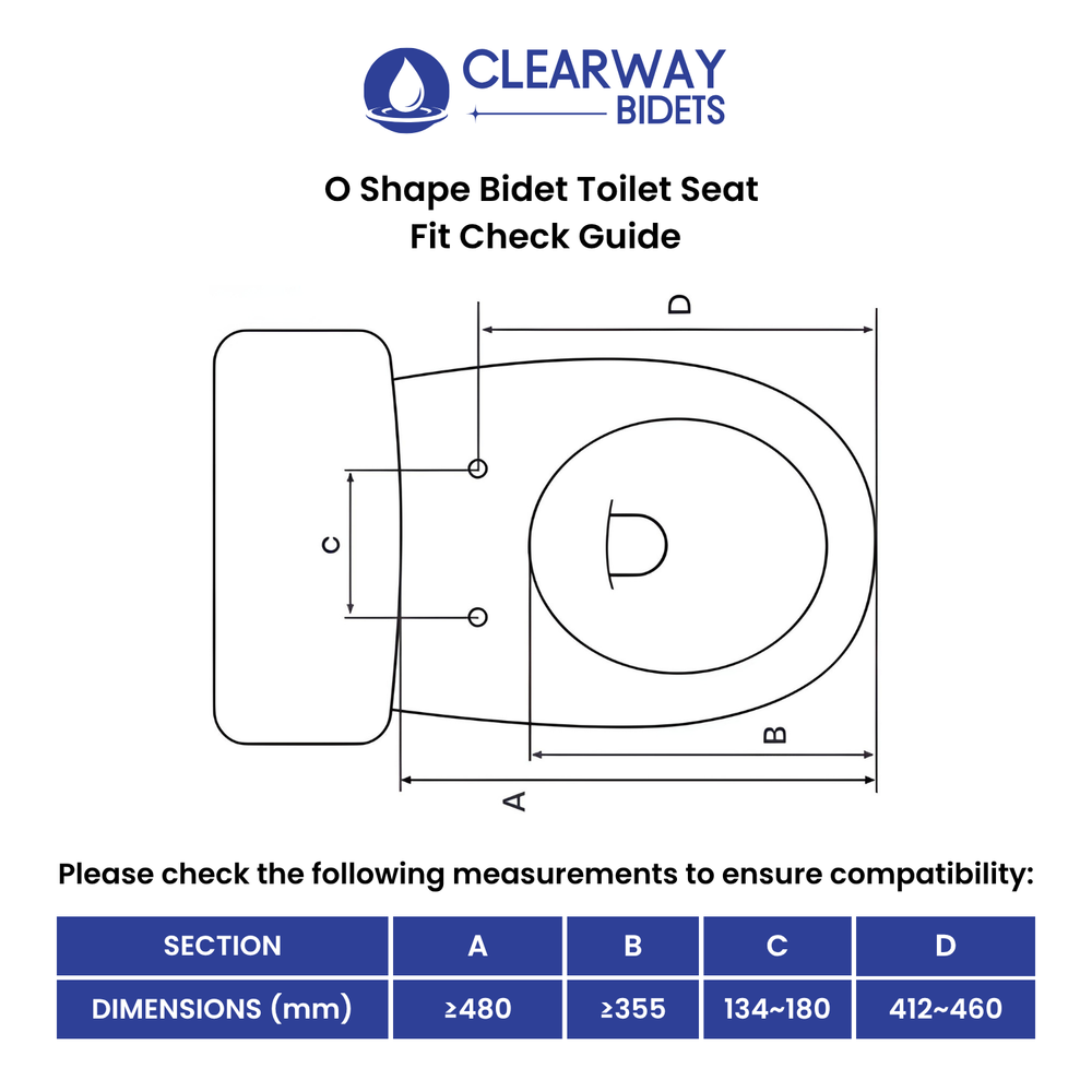 Clearway Bidets O Shape Bidet Toilet Seat | Non-Electric